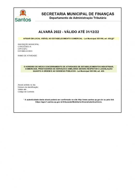 Nova plataforma facilita obtenção de alvará de funcionamento em Santos ...