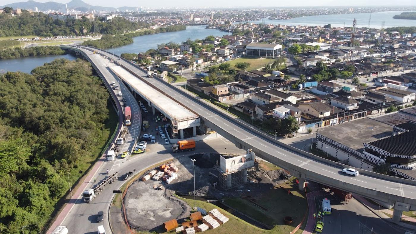 Avançam Obras De Viaduto Que Dará Acesso Da Zona Noroeste De Santos à
