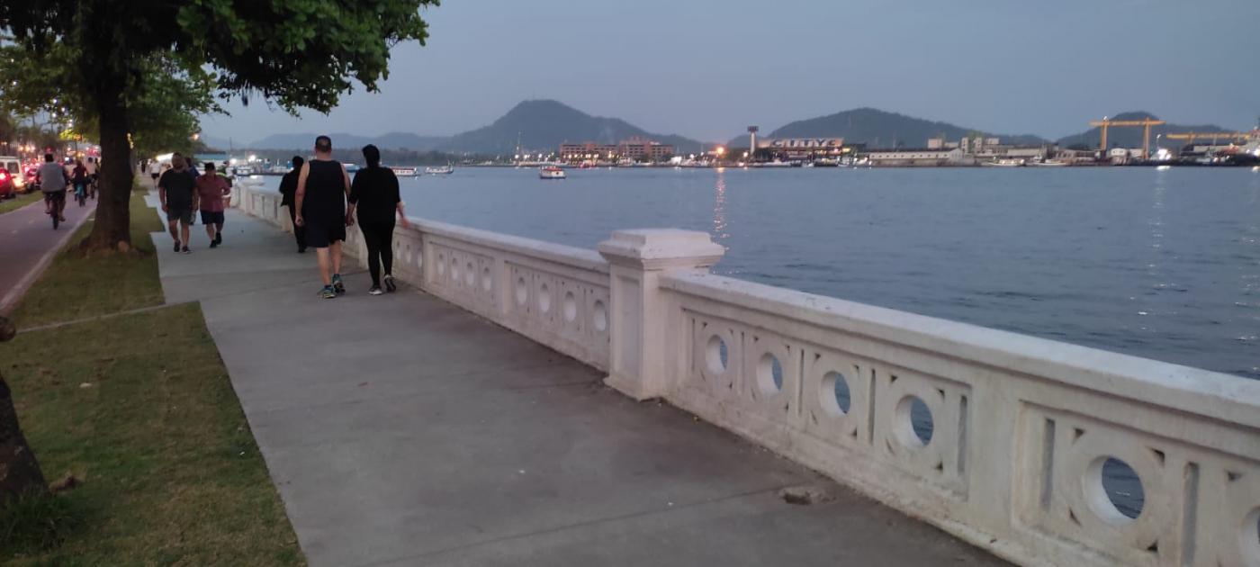 Trecho da Ponta da Praia, em Santos, já está com nova mureta | Notícia ...