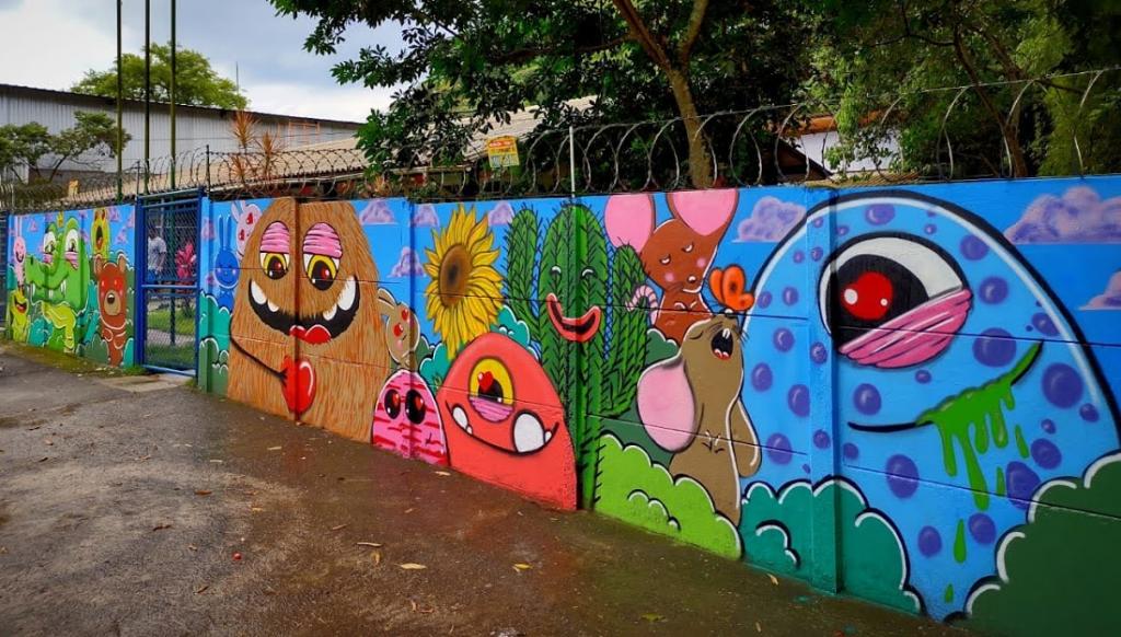 Fachada de escola municipal de Santos é grafitada pelo projeto Arte na ...